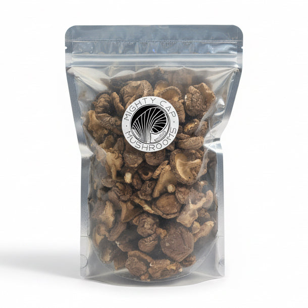 Dried Shiitake Mushrooms (whole fruitbody) 3oz package – Mighty Cap ...